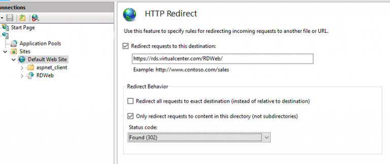 FQDN access RDWeb by default on Windows Remote Desktop Services – virtualcenter – blog
